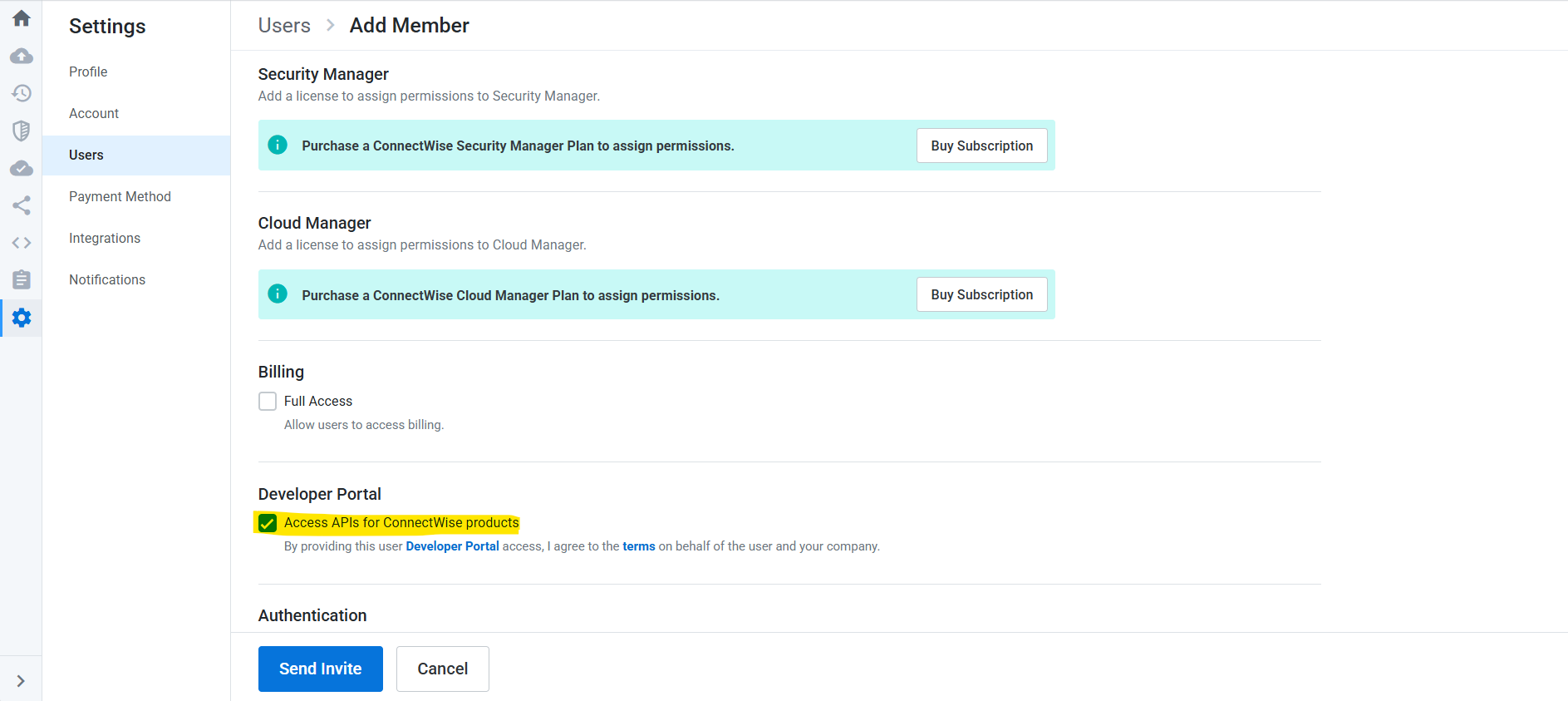 Authentication - ConnectWise Developer Portal